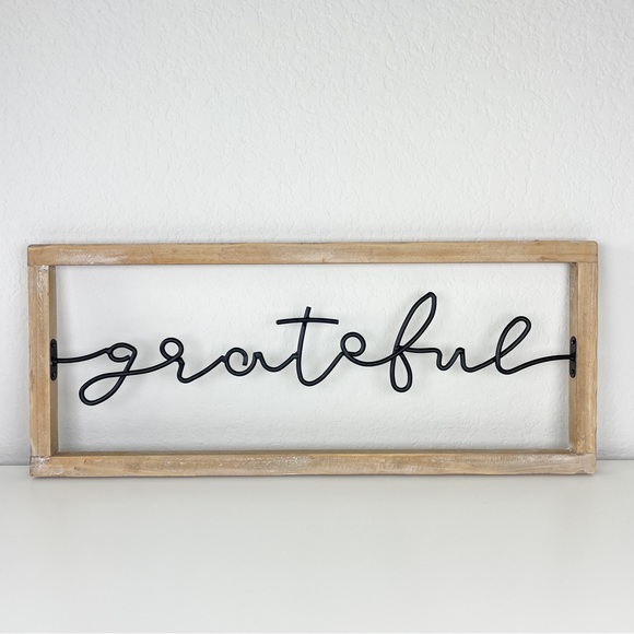 Wall Decor | Grateful Metal Wood Distressed Farmhouse Sign | Poshmark